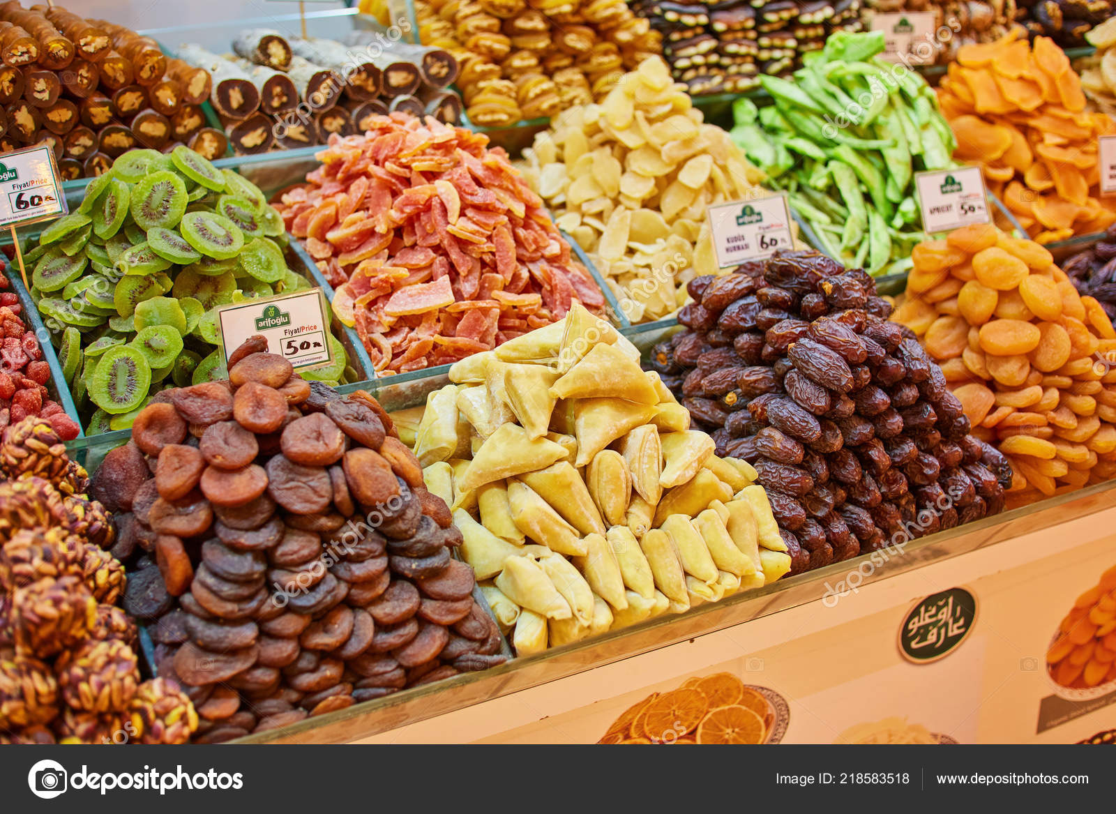 Mixed Dry Nuts Various Nuts Grains Sold Bazaar Turkey Istanbul Stock ...