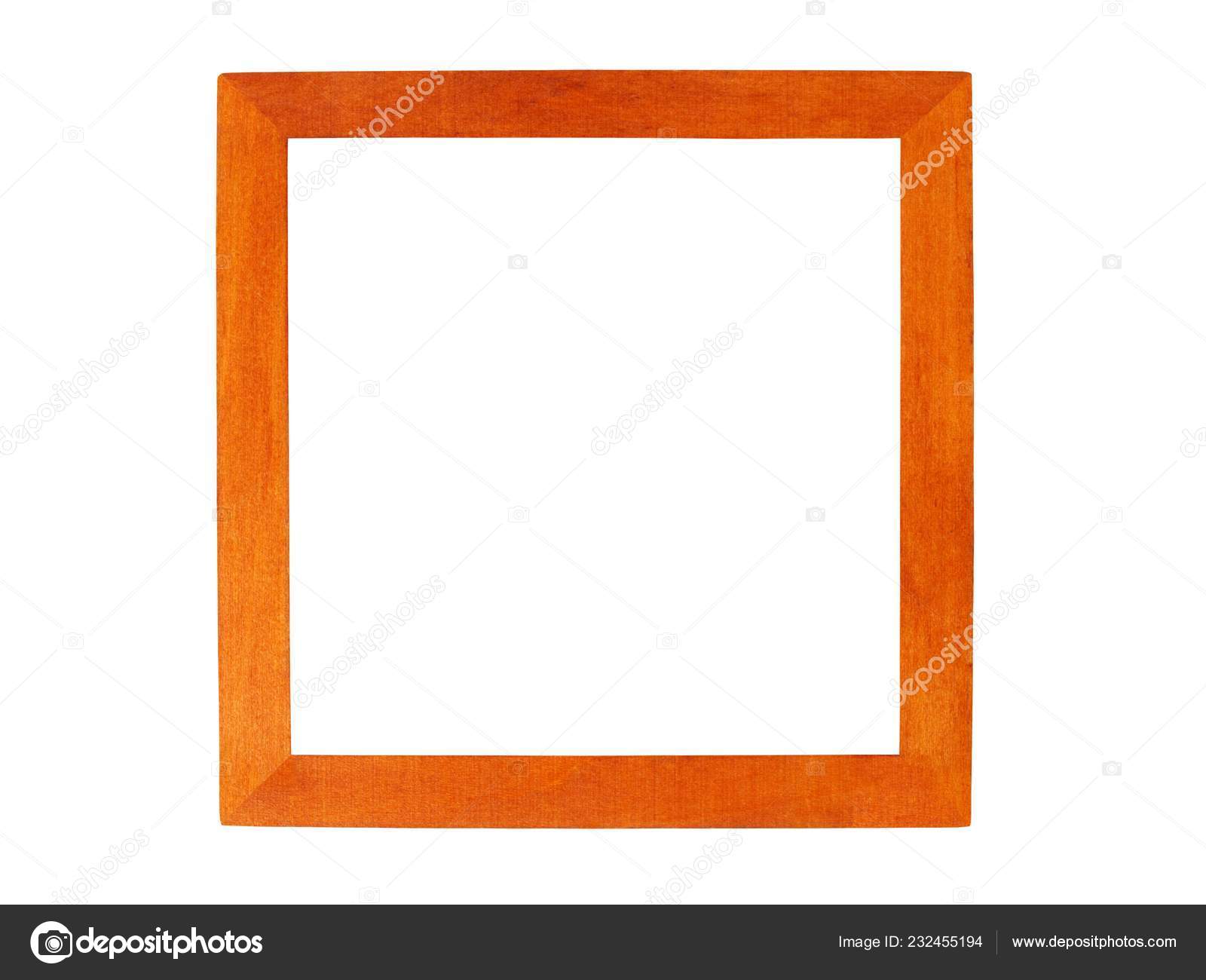 Square Wooden Picture Frame Isolated White Background Stock ...