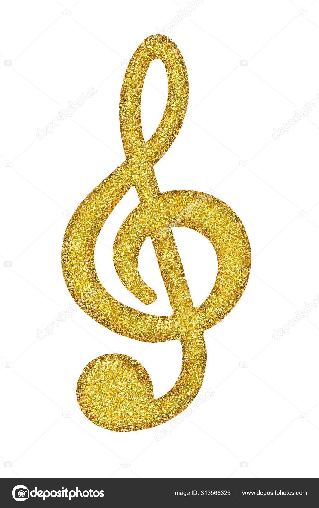 Gold G-clef on white Stock Photo by ©phodopus 313568326
