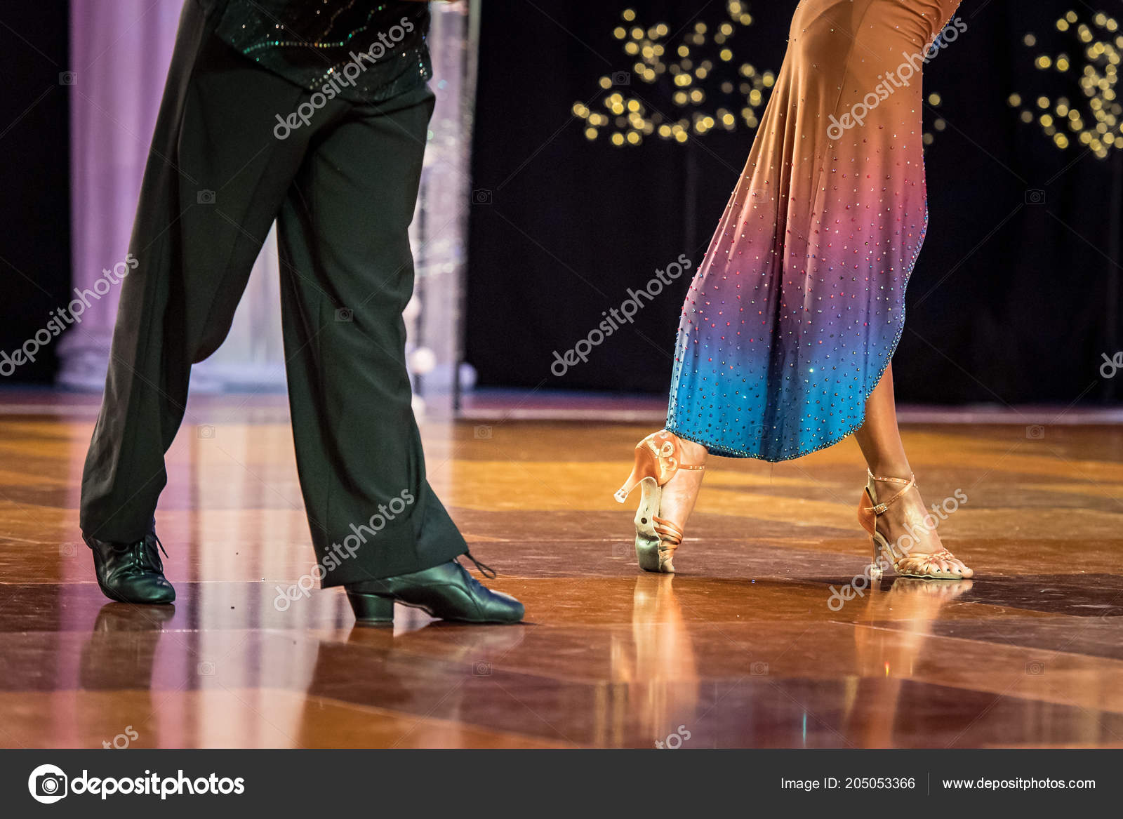 Legs Young Dancers Dance Floor — Stock Photo © tarczas #205053366