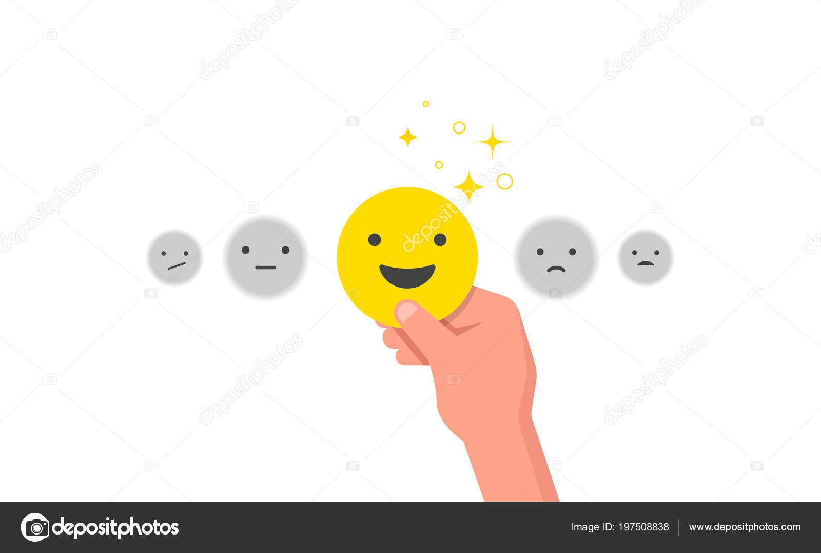 Cliente feliz, clientes de satisfacción, diseño de concepto Vector de ...