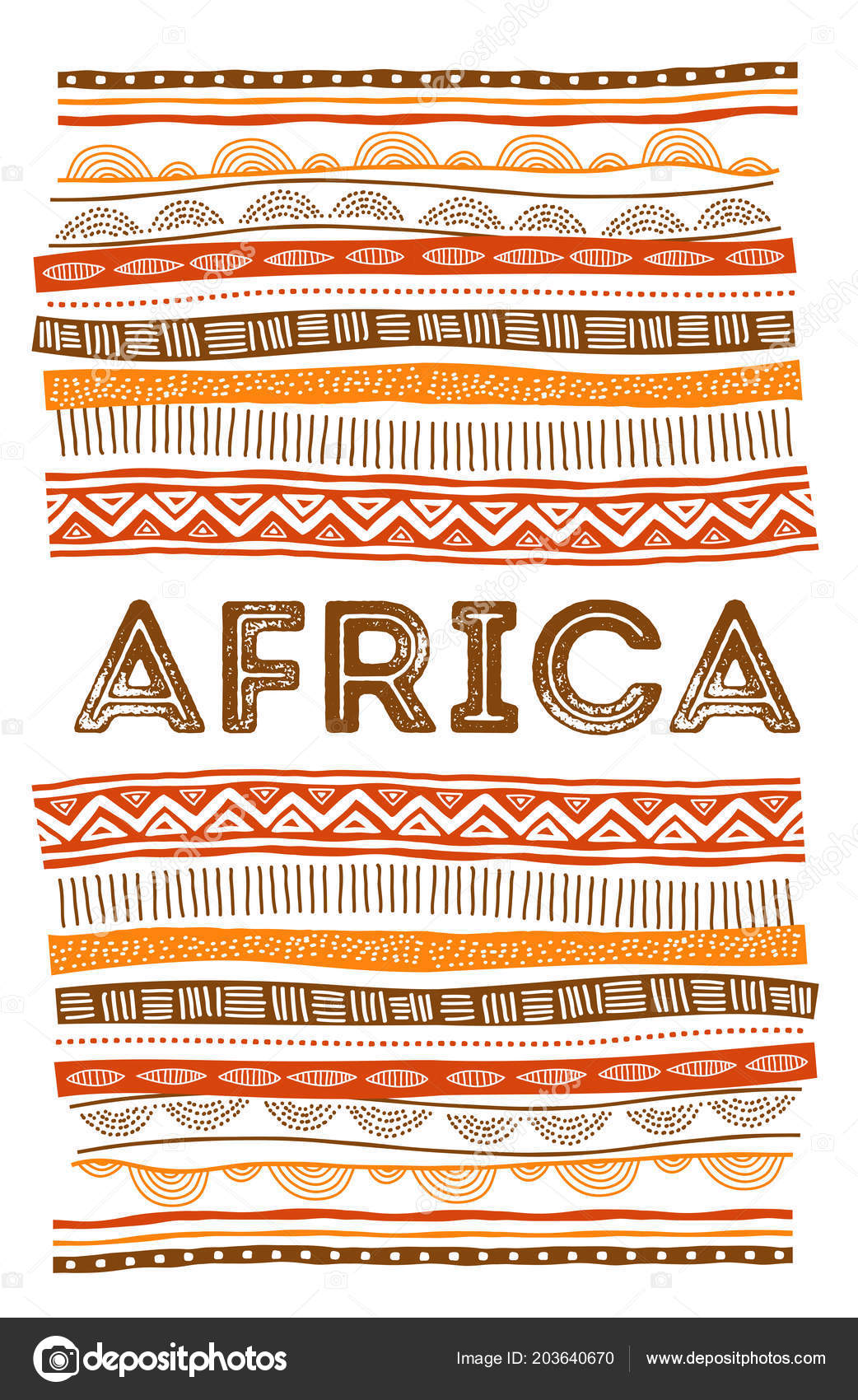 African background, flyer with tribal traditional grunge pattern ...