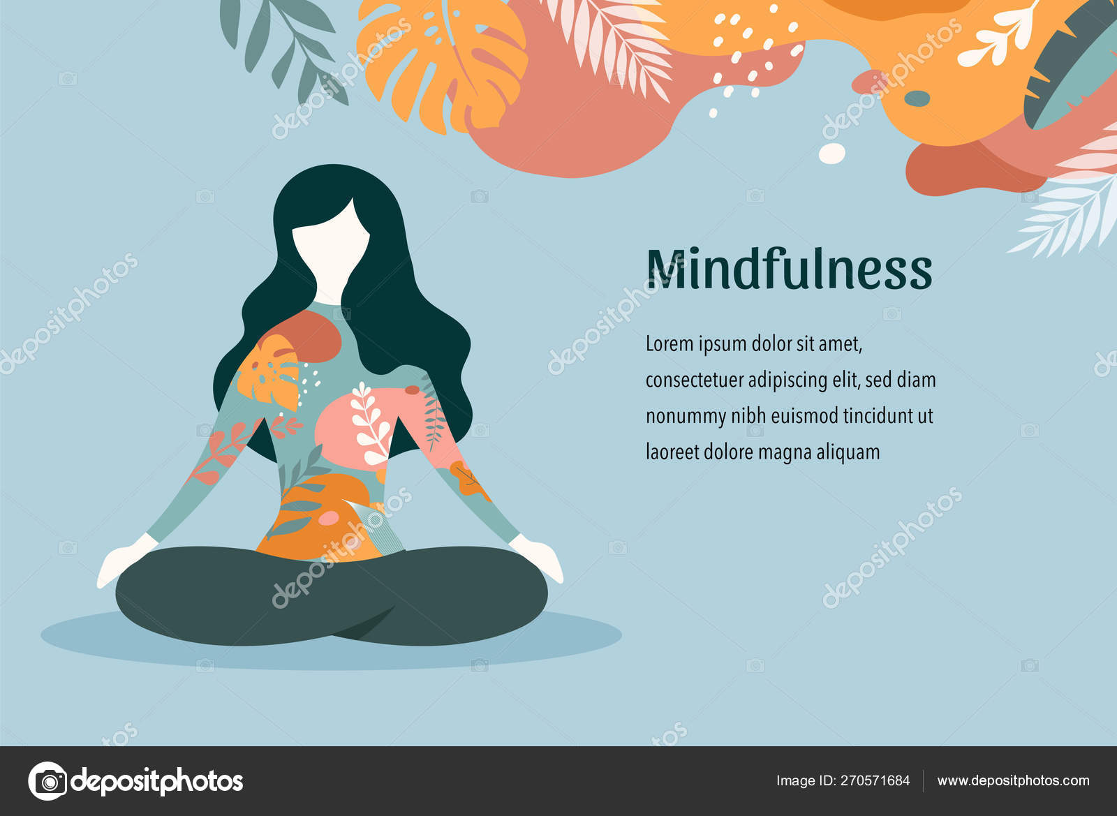 Mindfulness, meditation and yoga background in pastel vintage colors ...