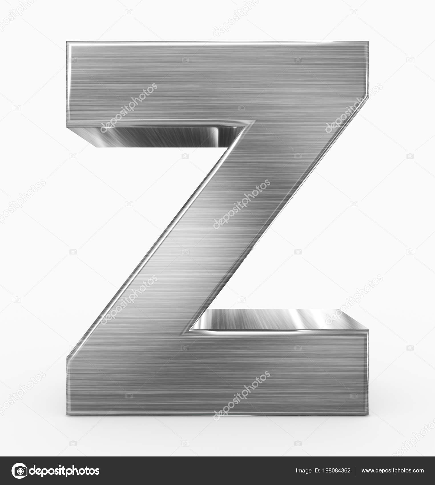 Letra Metal Cúbico Aislado Blanco Renderizado — Foto de stock ...
