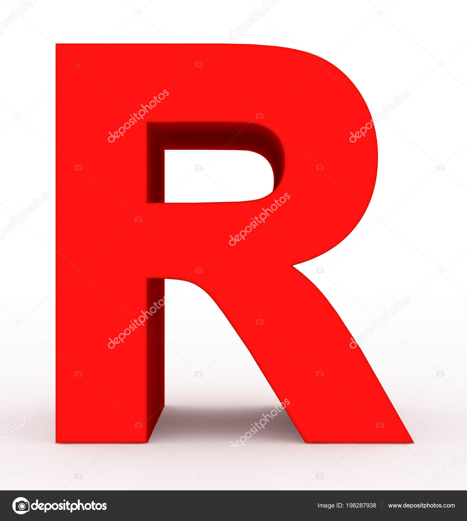 Letter Red Isolated White Rendering — Stock Photo © 3dvlaa #198287938