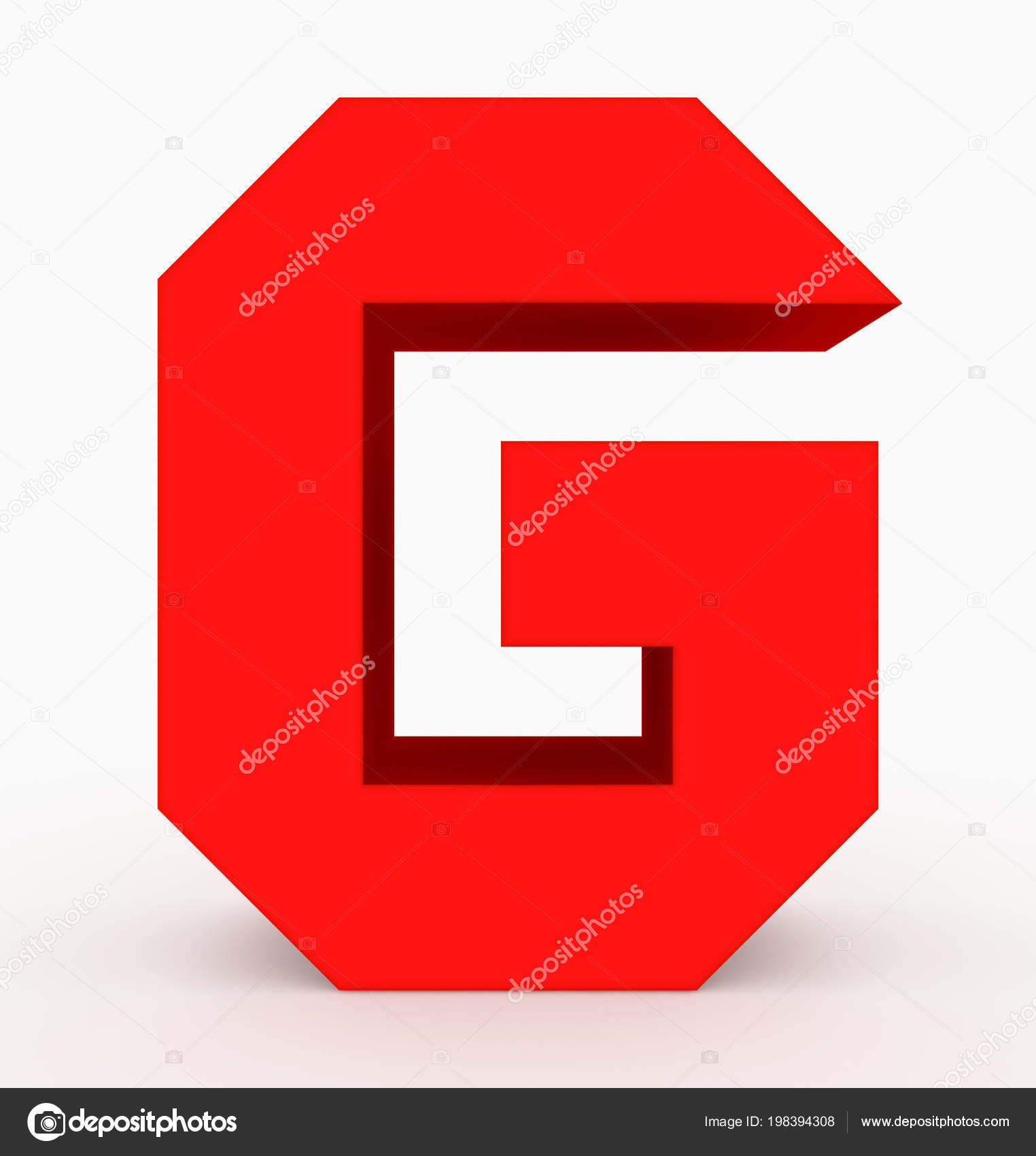 Letter Cubic Red Isolated White Rendering — Stock Photo © 3dvlaa #198394308