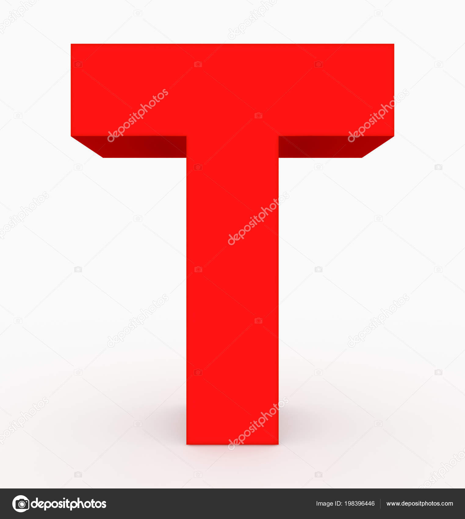 Letra Rojo Cúbico Aislado Blanco Renderizado — Foto de stock #198396446 ...