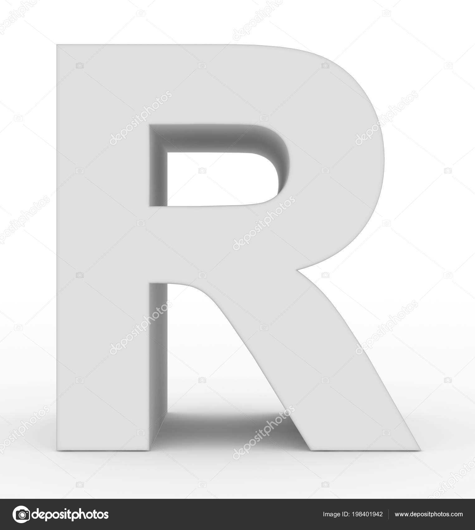 Letra Blanco Aislado Blanco Renderizado — Foto de stock #198401942 © 3dvlaa