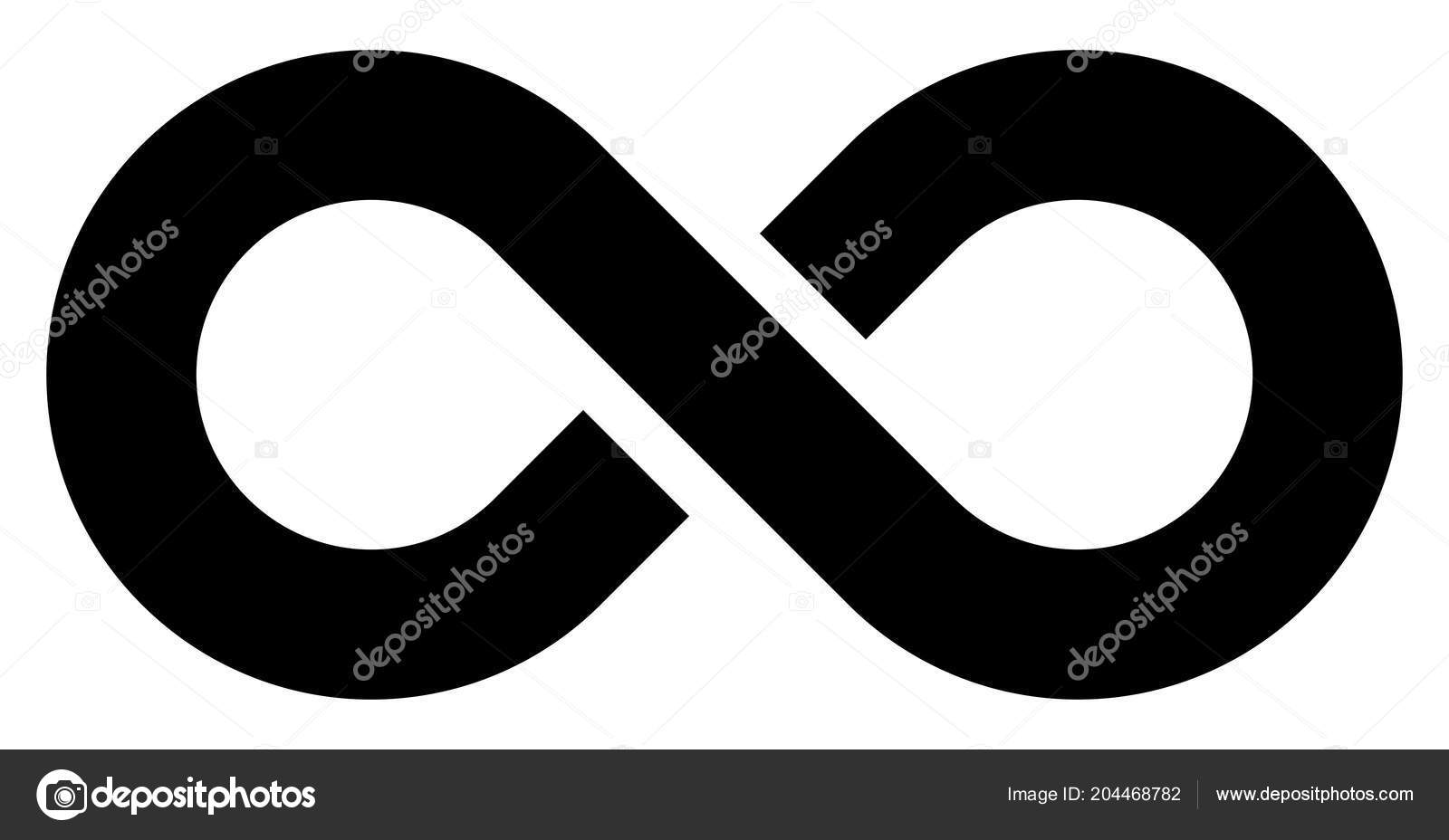 Simbol Hitam Tak Terhingga Sederhana Dengan Penghentian Terisolasi ...
