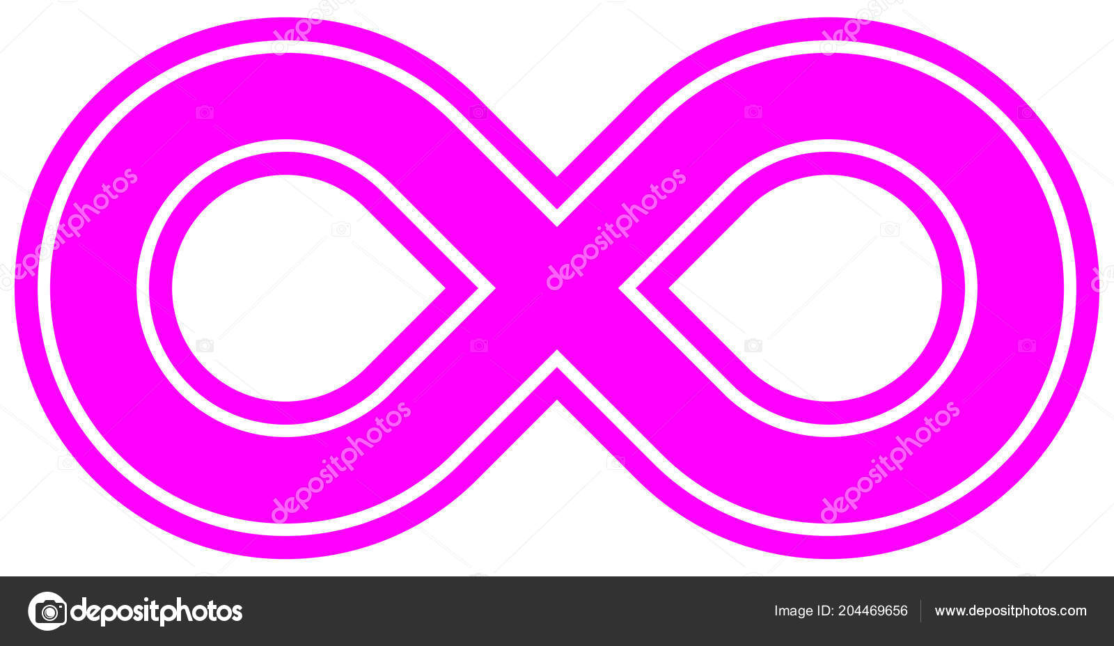 Infinito Símbolo Púrpura Perfilado Aislado Ilustración Vectorial vector ...