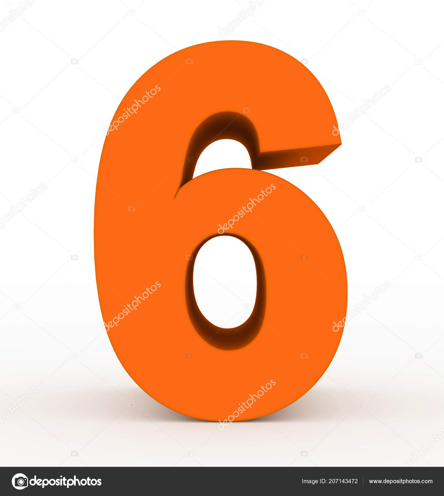 Number Clean Orange Isolated White Rendering Stock Photo by ©3dvlaa ...