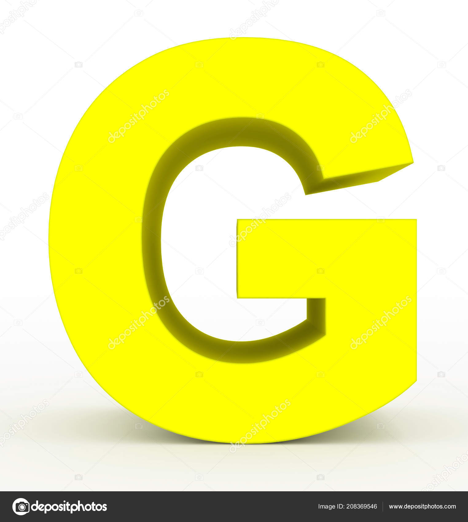 Letter Clean Yellow Isolated White Rendering — Stock Photo © 3dvlaa ...