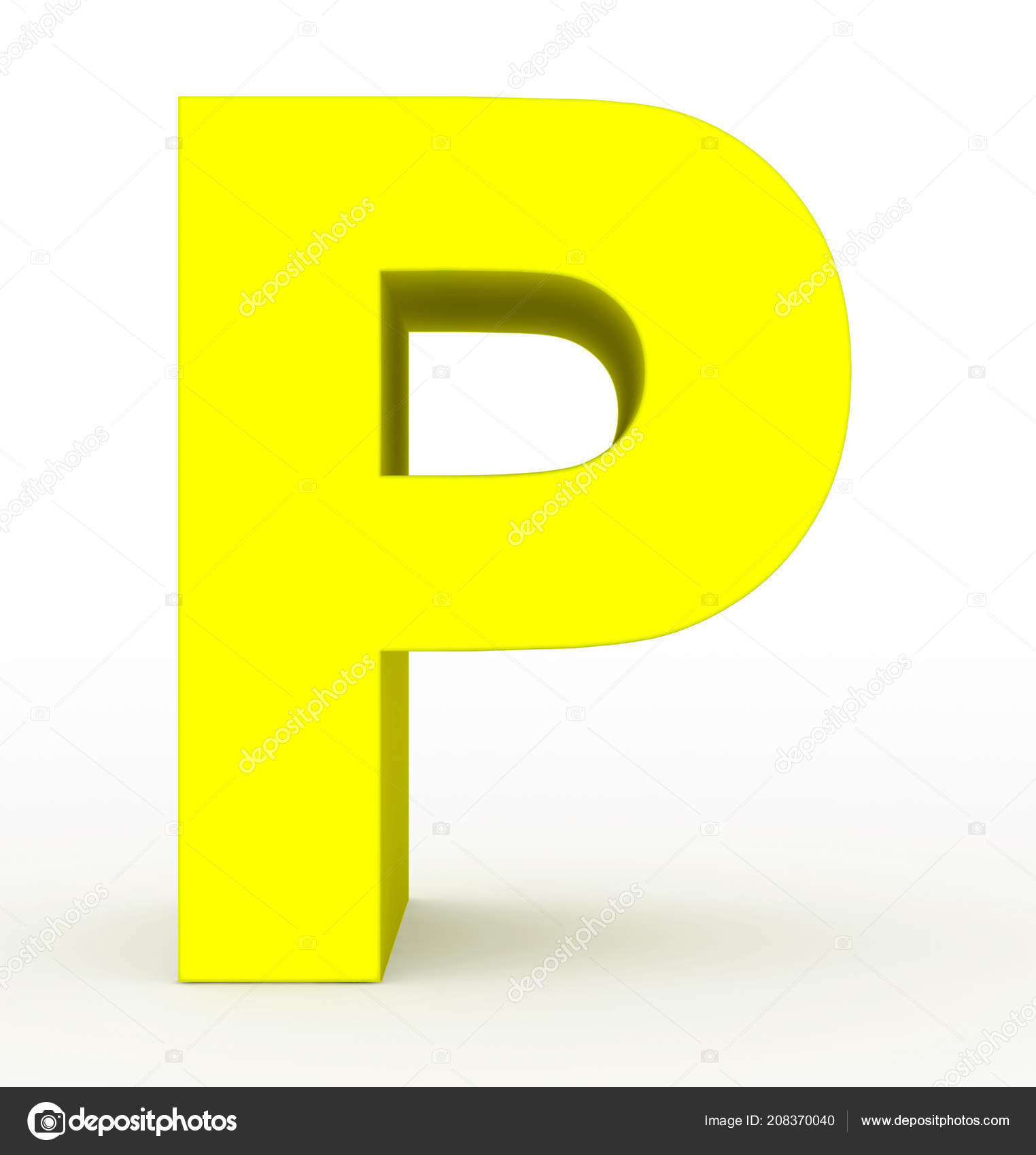 Letter Yellow Isolated White Rendering — Stock Photo © 3dvlaa #208370040