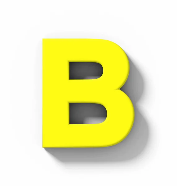 Letter Blue Isolated White Shadow Orthogonal Projection Rendering ...