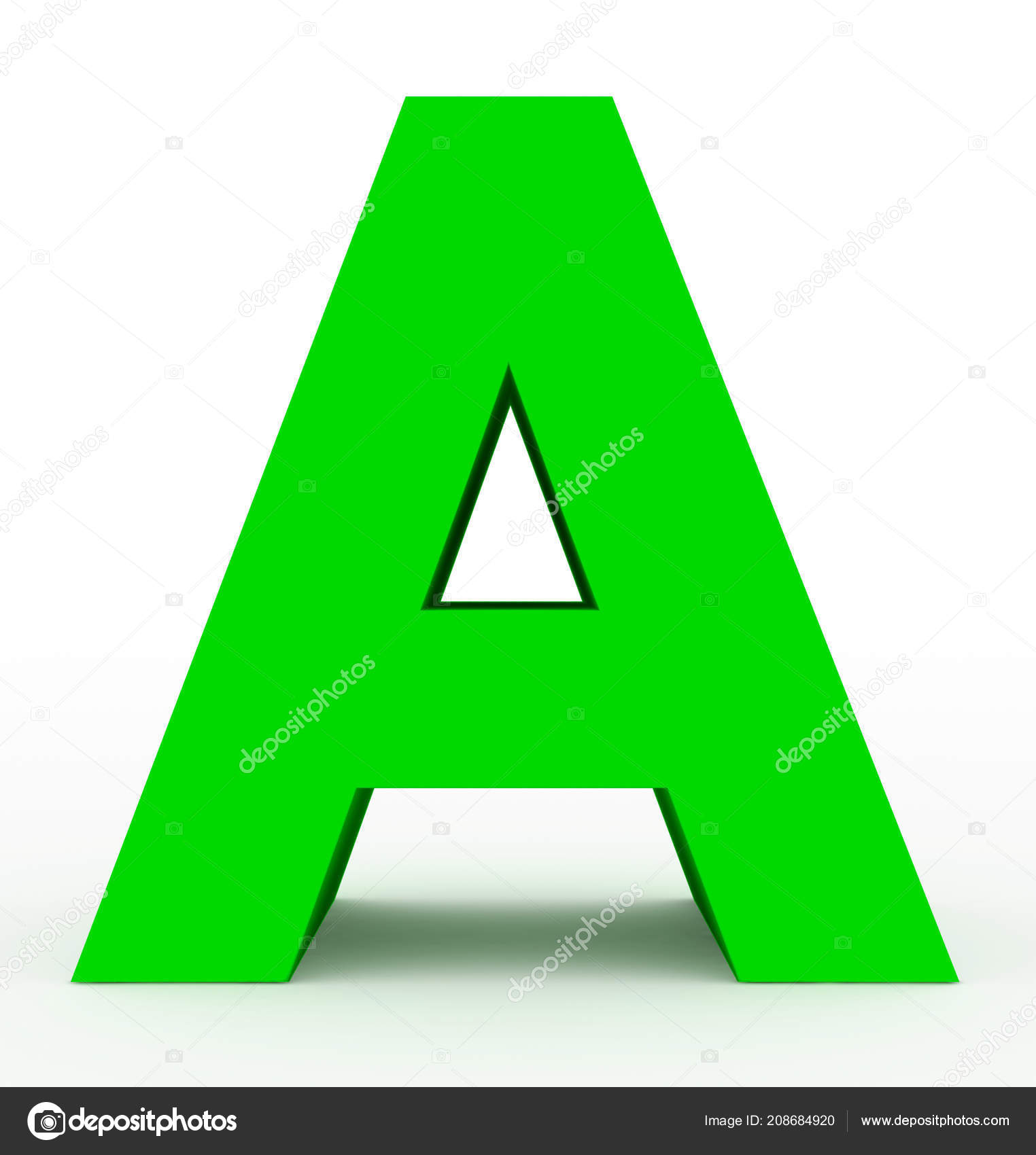 Letter Clean Green Isolated White Rendering — Stock Photo © 3dvlaa ...