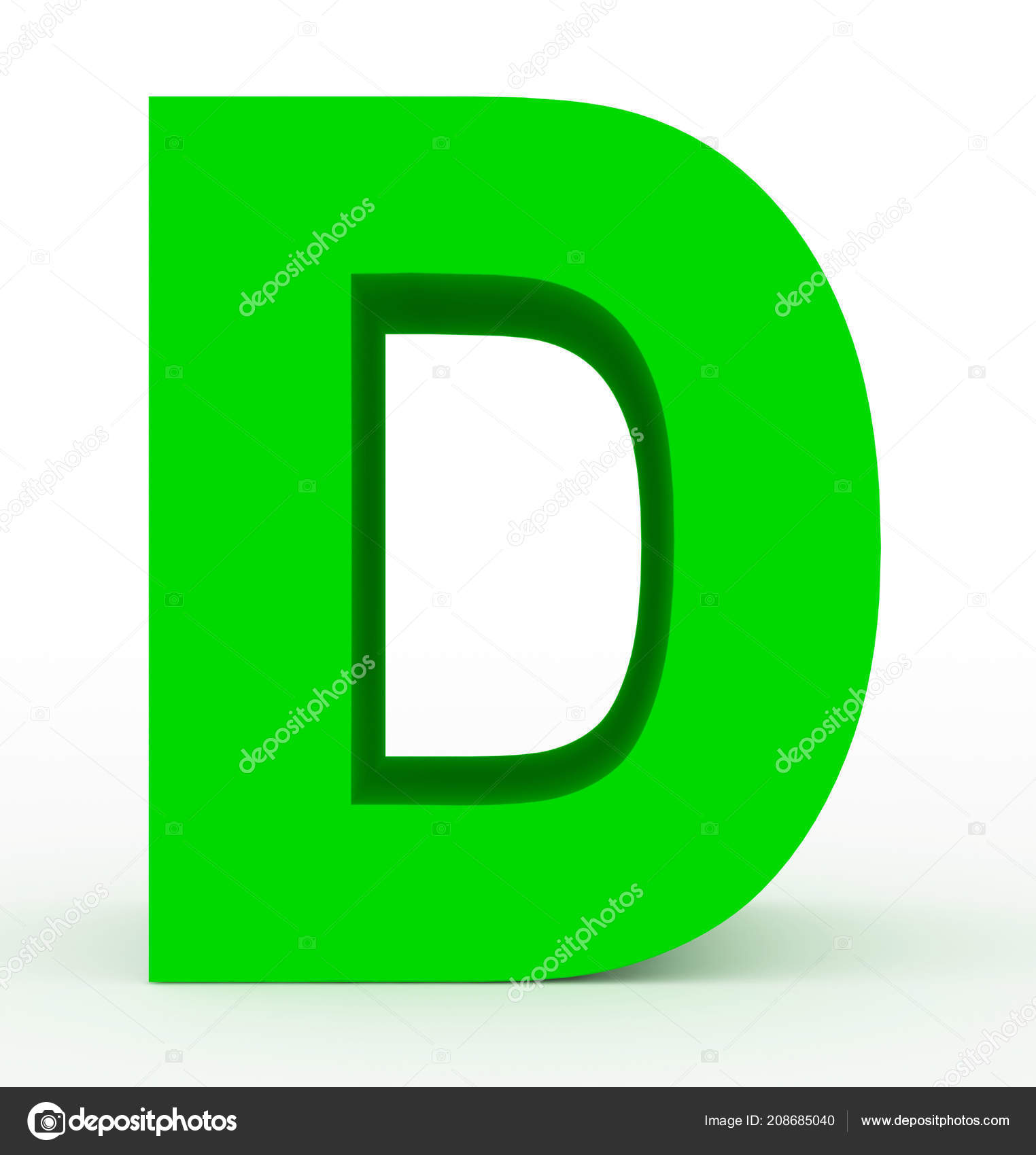 Letra Verde Limpio Aislado Blanco Renderizado — Foto de stock © 3dvlaa ...