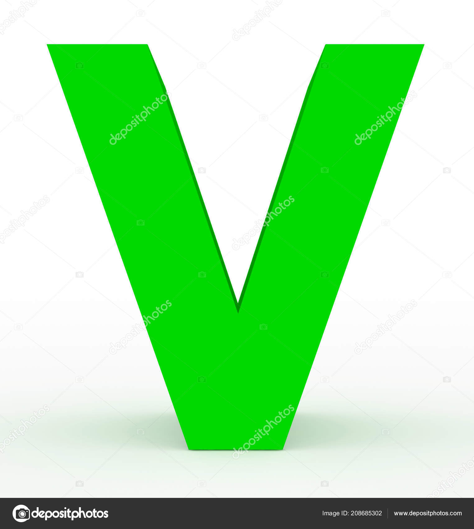 Letter Green Isolated White Rendering — Stock Photo © 3dvlaa #208685302