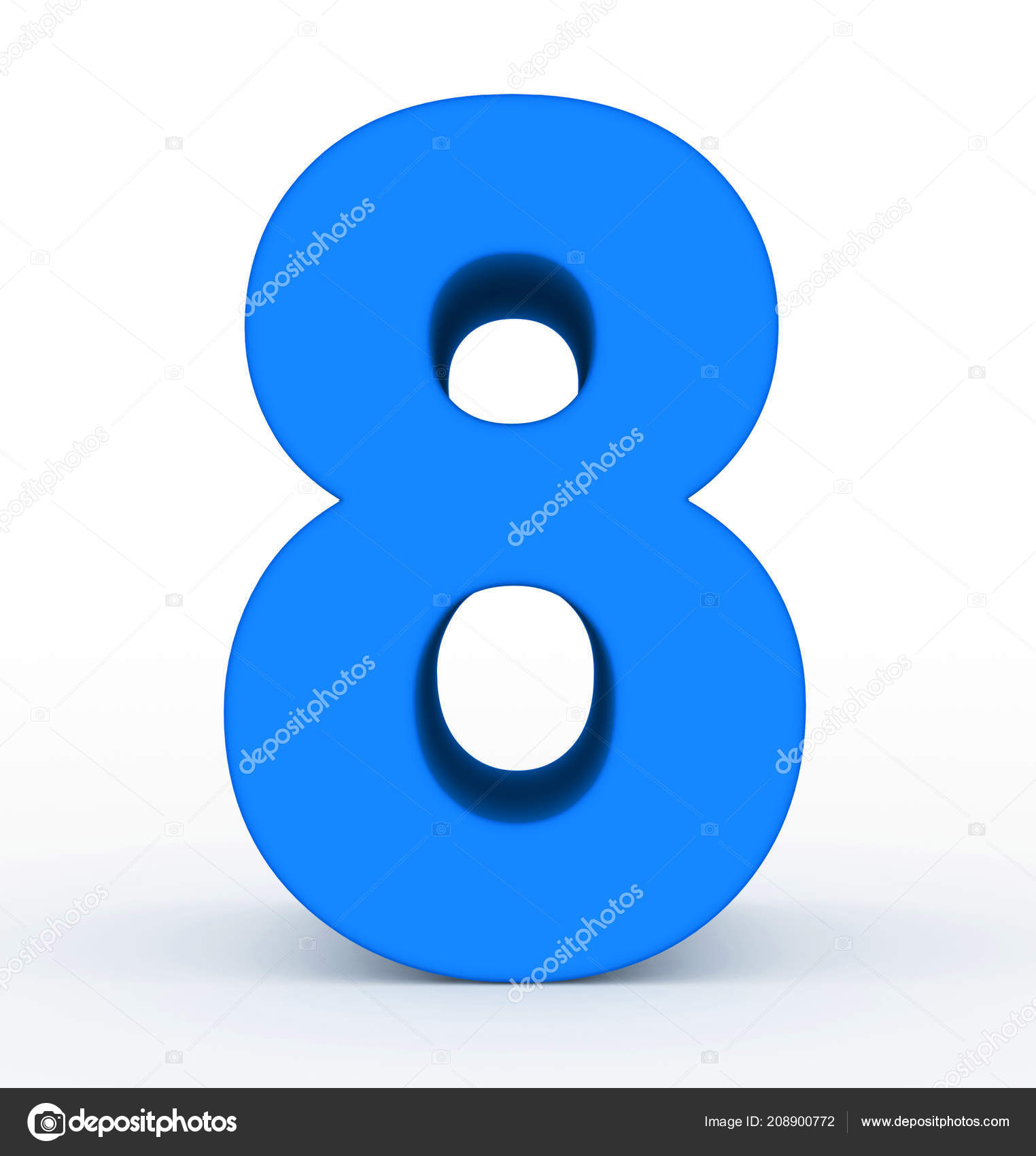 Number Clean Blue Isolated White Rendering — Stock Photo © 3dvlaa ...