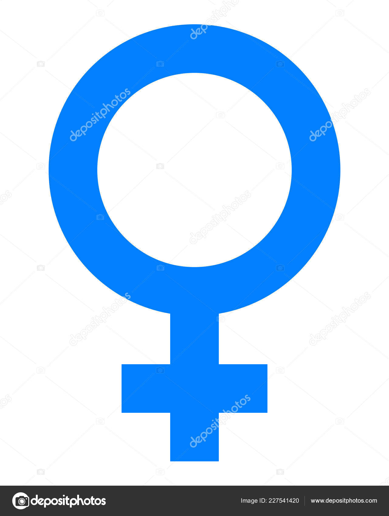 Female Symbol Icon Blue Simple Isolated Vector Illustration Stock ...