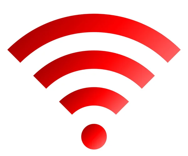 Wifi Symbol Icon Red Outlined Rounded Isolated Vector Illustration ...