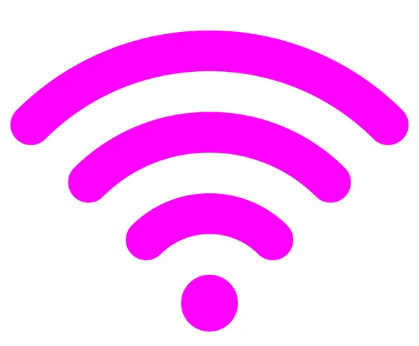 Wifi Symbol Icon Purple Outlined Rounded Gradient Isolated Vector ...