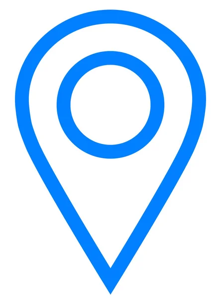 Pin Point Blue Gradient Hollow Isolated Vector Illustration Stock ...