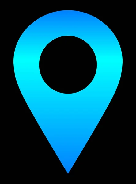 Pin Point Blue Gradient Hollow Isolated Vector Illustration Stock ...