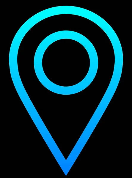 Pin Point Blue Gradient Hollow Isolated Vector Illustration Stock ...