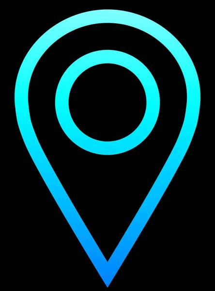 Pin Point Blue Gradient Hollow Isolated Vector Illustration Stock ...