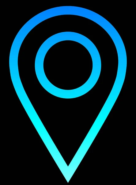 Pin Point Blue Gradient Hollow Isolated Vector Illustration Stock ...