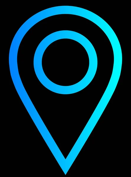 Pin Point Blue Gradient Hollow Isolated Vector Illustration Stock ...