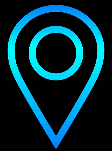 Pin Point Blue Gradient Hollow Isolated Vector Illustration Stock ...