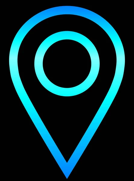 Pin Point Blue Gradient Hollow Isolated Vector Illustration Stock ...