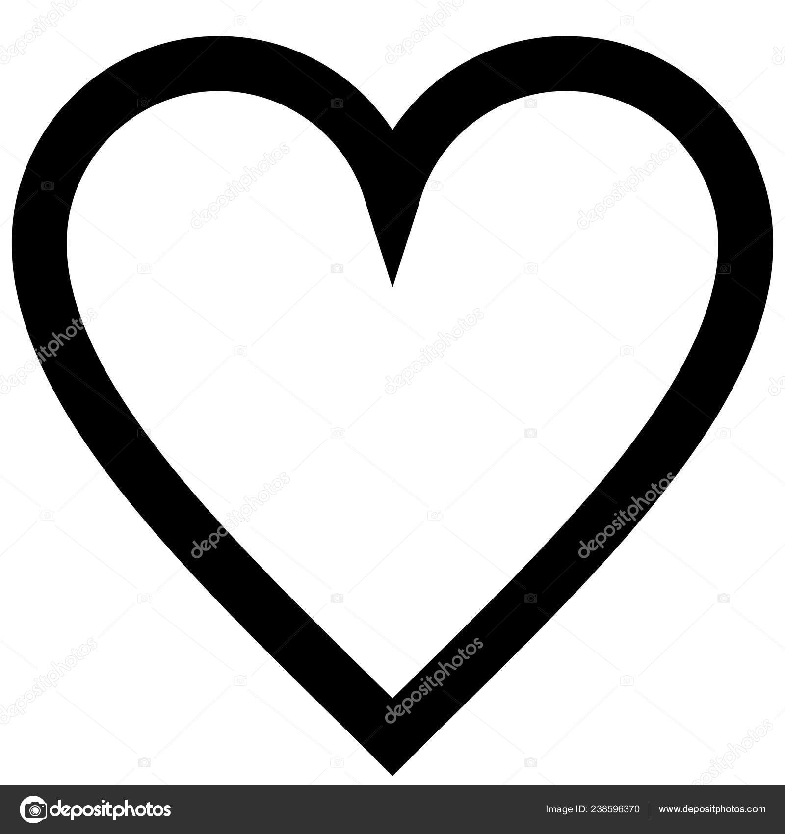 Contorno De Corazón Negro Simple