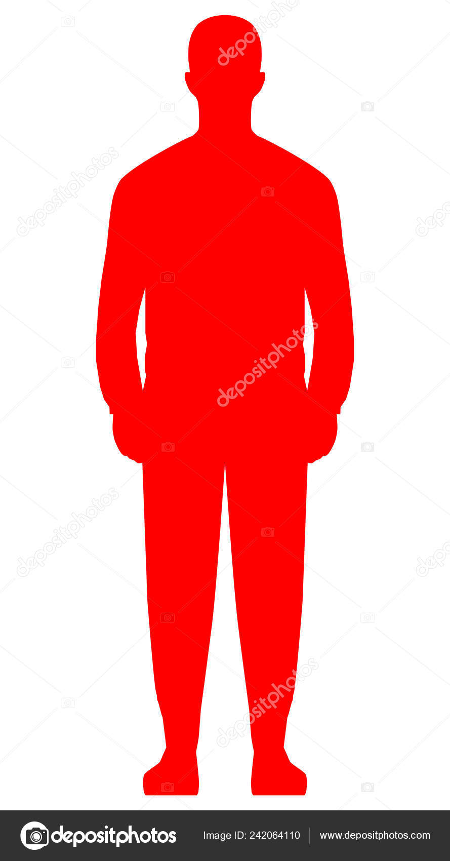 Simple Person Standing Silhouette