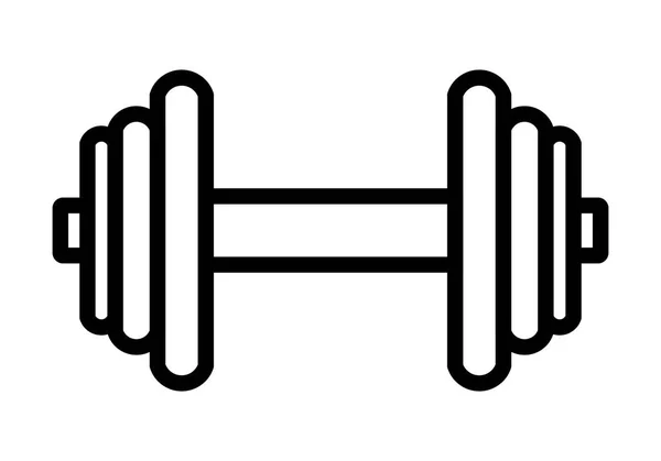 Weights Symbol Icon Black Realistic Dumbbell Outline Isolated Vector Illustration Stock Vector ...