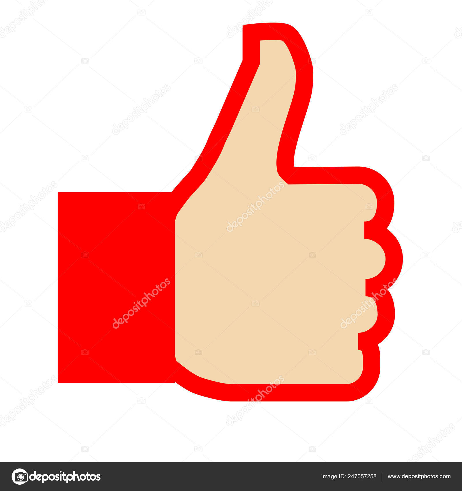 Symbol Icon Red Simple Outline Isolated Vector Illustration Stock ...