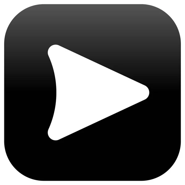Play button icon - black slick gradient, isolated - vector Stock Vector ...
