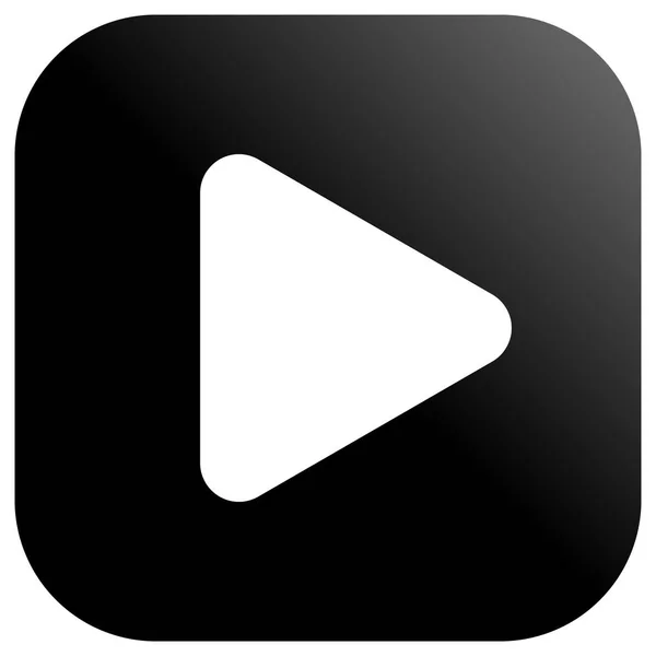 Play button icon - black slick gradient, isolated - vector Stock Vector ...