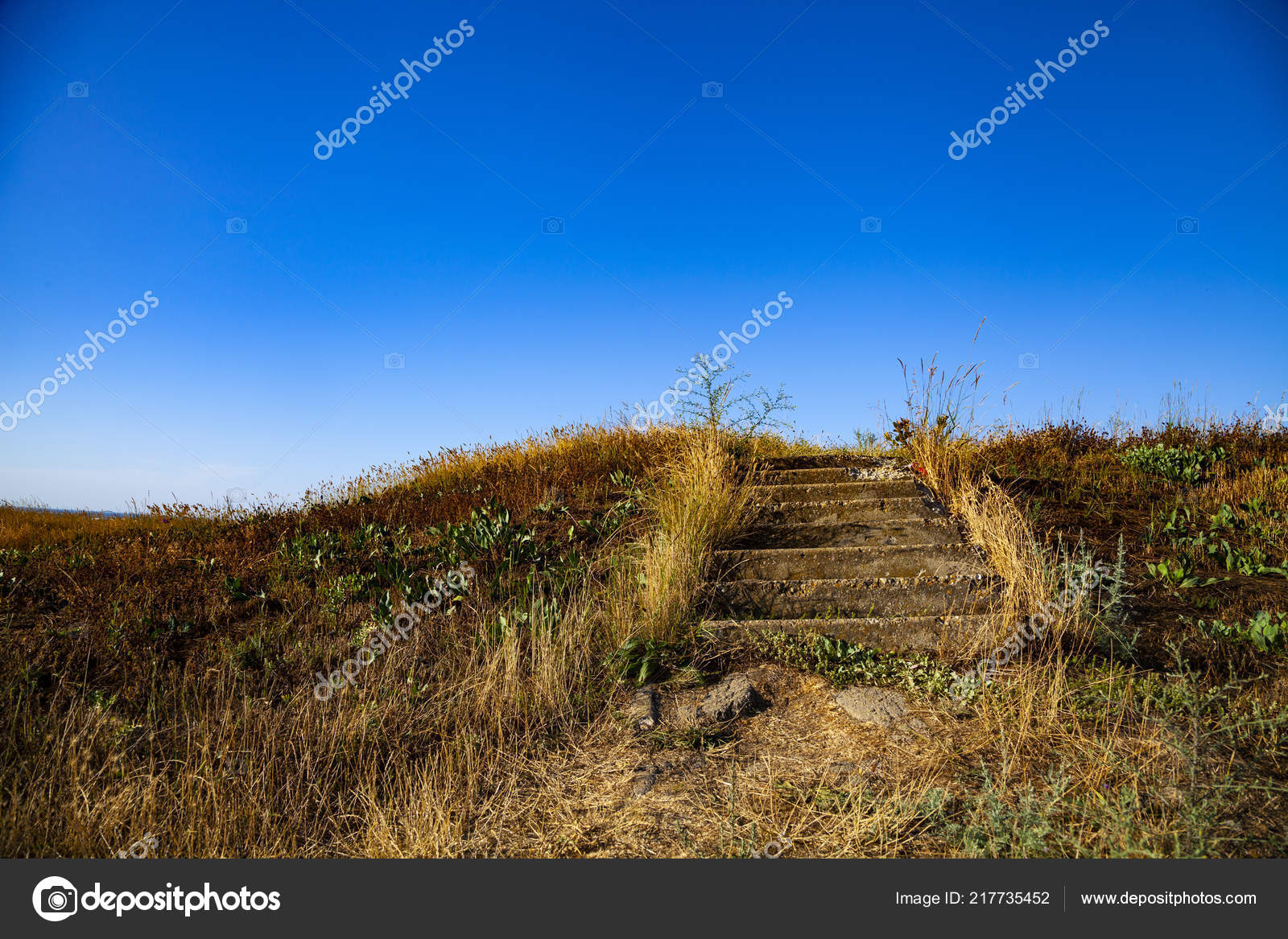 Stairs Meadow Uneven Steps Ground Lead Hill Stock Photo by ©Enika100 ...