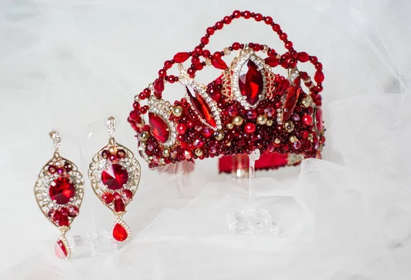 Beautiful Crown Queen Green Jewel Precious Stones Stock Photo by ...