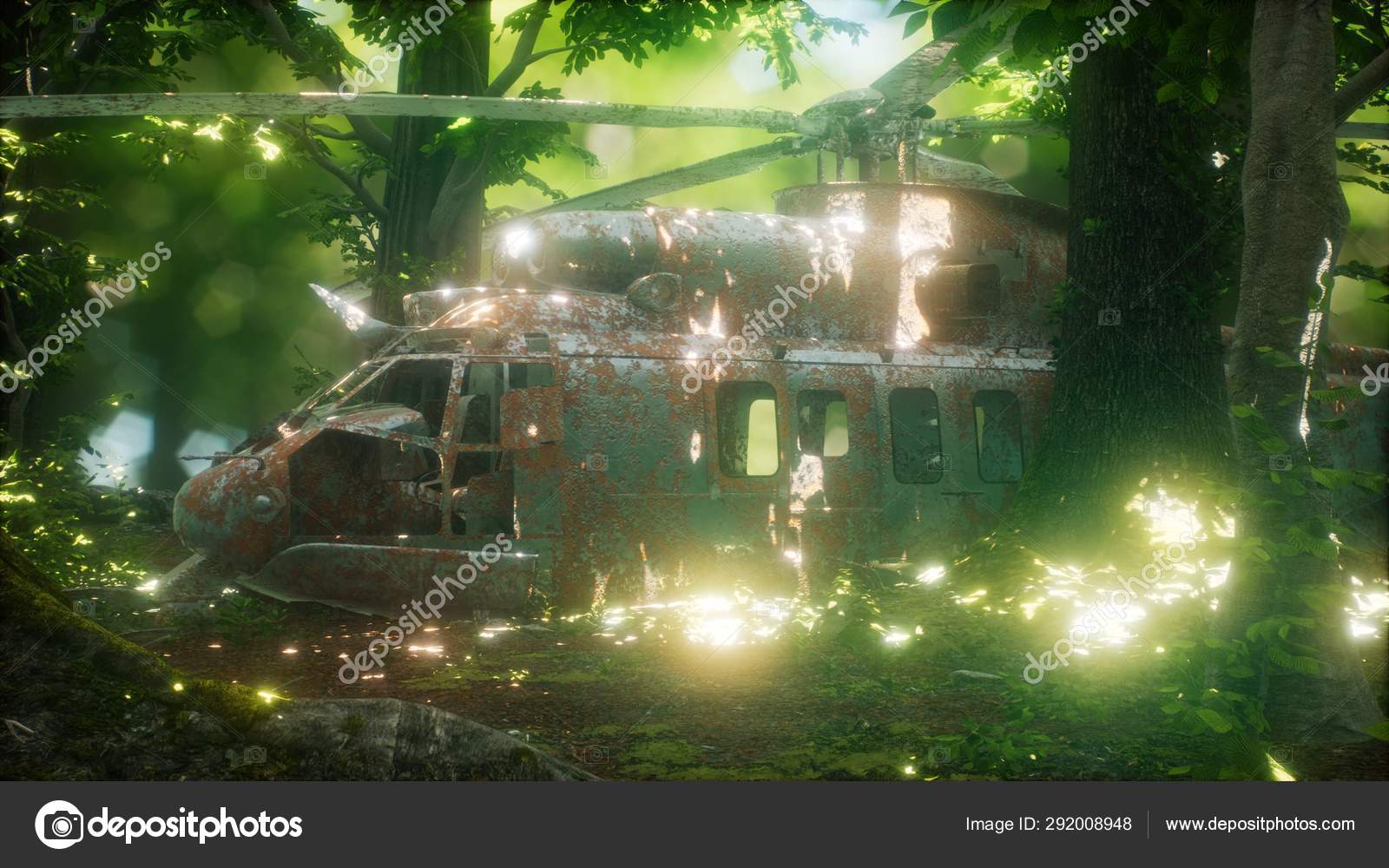 Old rusted military helicopter ⬇ Stock Photo, Image by © icetray #292008948