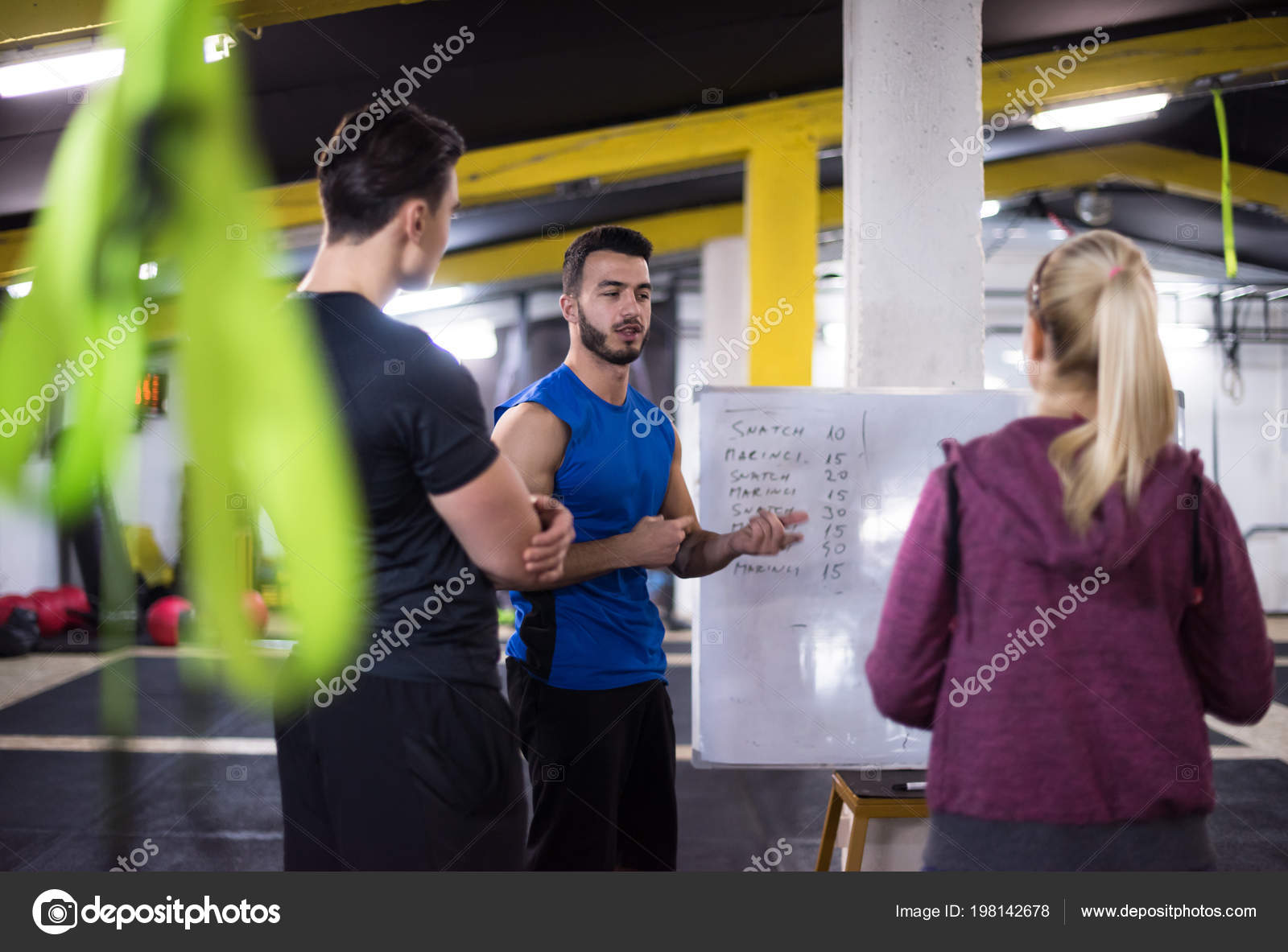 Training Course Group Young Athletes Getting Instructions Trainer ...