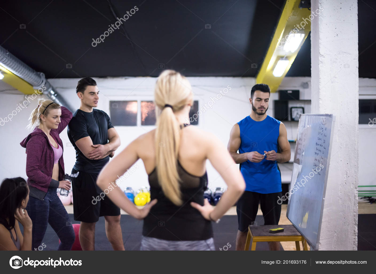 Training Course Group Young Athletes Getting Instructions Trainer ...