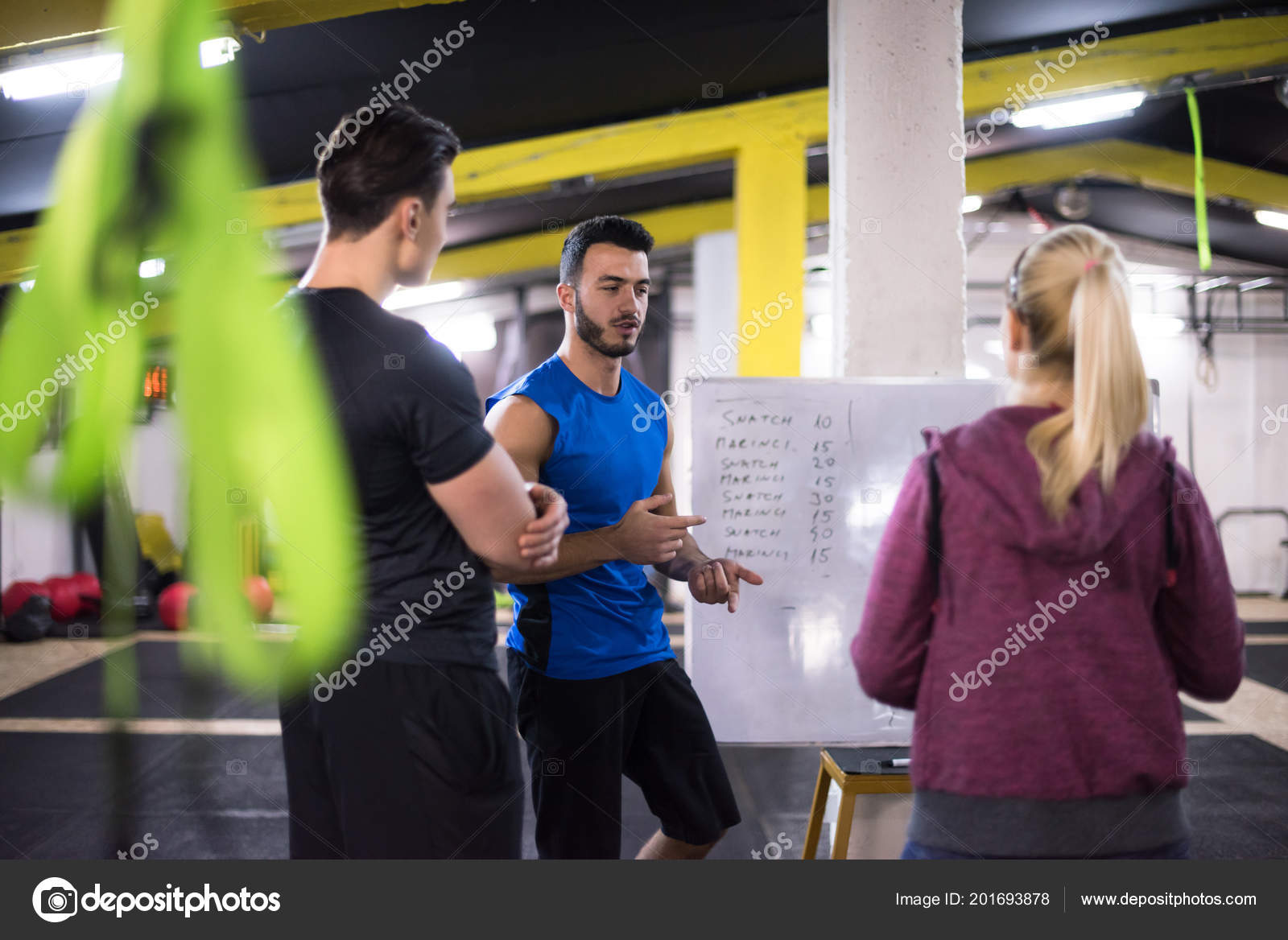 Training Course Group Young Athletes Getting Instructions Trainer ...