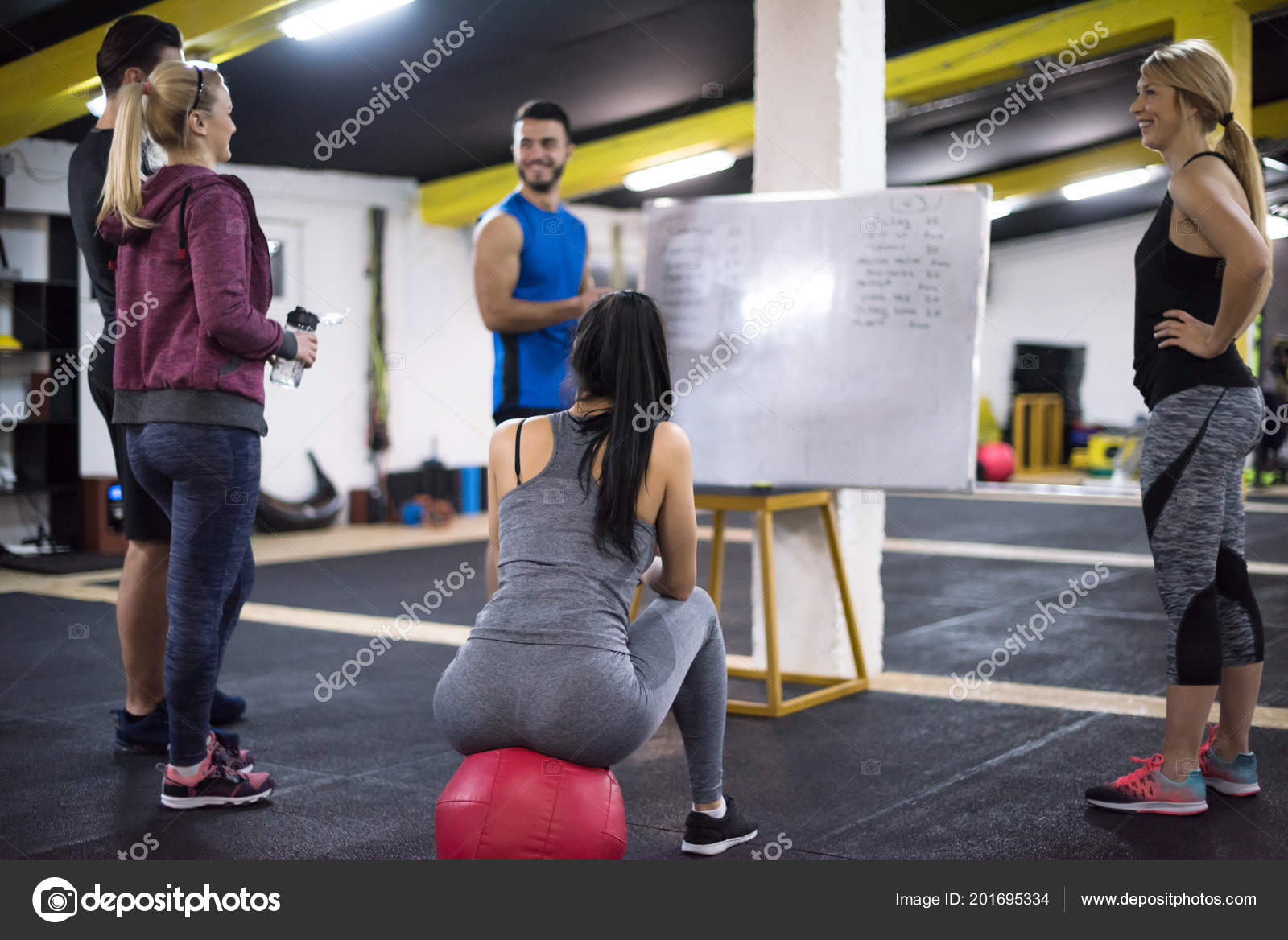 Training Course Group Young Athletes Getting Instructions Trainer ...