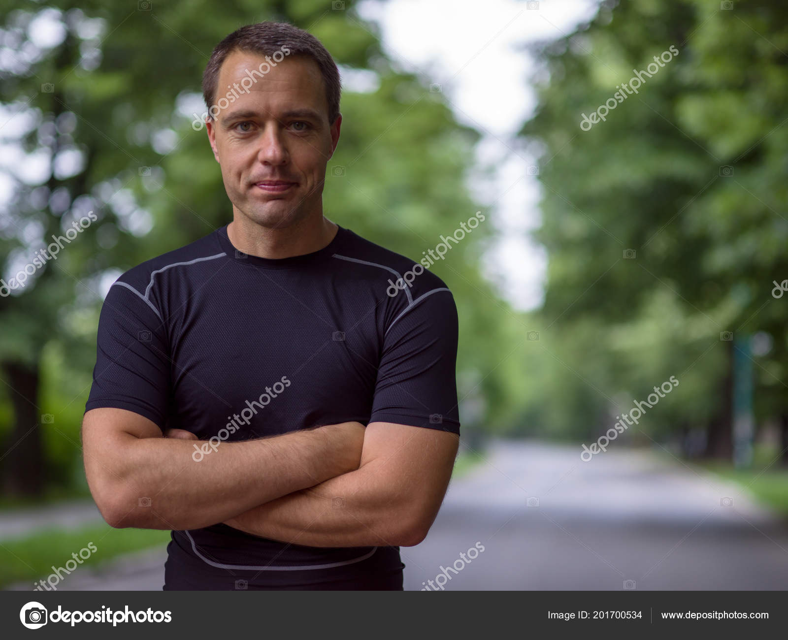 Portrait Fit Muscular Male Runner Training Marathon Running Beautiful ...