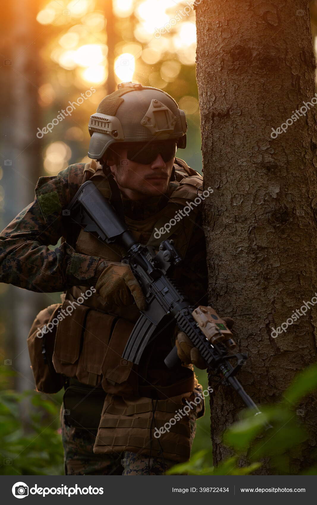 Laser Target With A Soldier