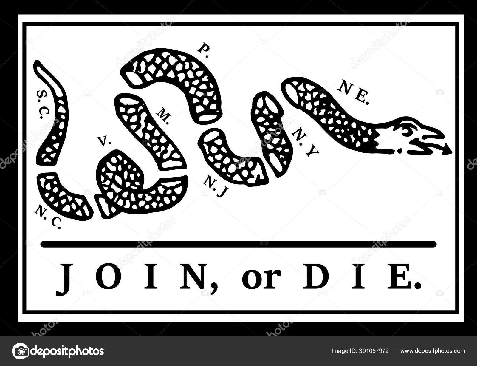 Join Die Benjamin Franklin Political Cartoon Commentary Disunity ...
