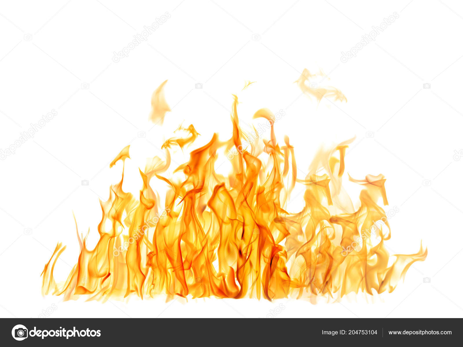 Yellow Flame Isolated White Background — Stock Photo © Dr.PAS #204753104